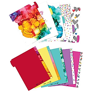 Avery + Amy Tangerine Designer Collection Big Tab Dividers, Rainbow Vibes, 5-Tab Set (11394)