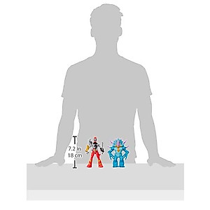 Power Rangers Dino Fury Battle Attackers 2-Pack Red Ranger vs. Doomsnake Martial Arts Kicking Action Figure Toys Inspired by TV Show Ages 4 and Up