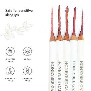 Honeybee Gardens Irresistible Lip Liner In Spice, Rosey Cinnamon Color, Long-Lasting, Gluten-Free, Vegan, 0.04 oz
