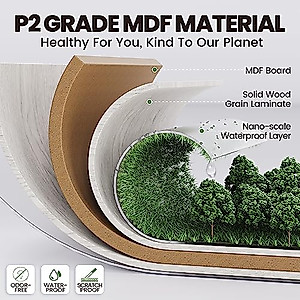 VEELOK Lift Top Coffee Table for Living Room with Hidden Storage Compartment on Rolling Wheels, 3-Way Slide Desktop Drawer Modern Coffee Tables, 43.3" Wood Coffee Table, 440lbs Max Weight, Gray Oak