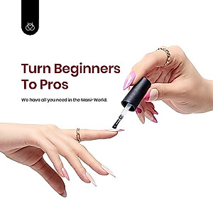 Beetles Gel Nail Polish 23Pcs Nail Set Dare to Bare Collection Nude Pink White Neutral Soak off Uv Led Lamp Needed Manicure with 3Pcs Base Matte and Glossy Top All Seasons for Girls Women