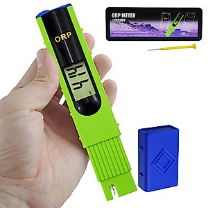 ORP Meter for Water, Digital Pen-Type ORP Meter Redox Tester with ATC Function, One-Point Calibration Solution, Oxidation Reduction Potential Meter for Aquariums Swimming Pools
