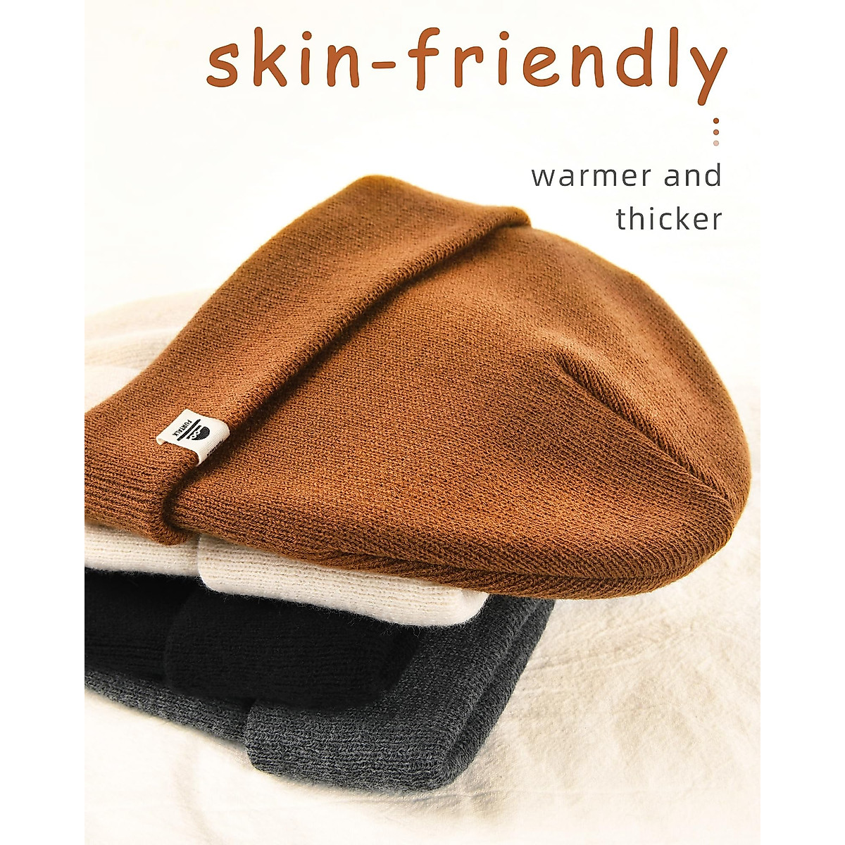 FURTALK Baby Beanie Fleece Lined Toddler Winter Hat Boys Girls Knit Warm Beanies Kids Ski Hats for 0-8 Years