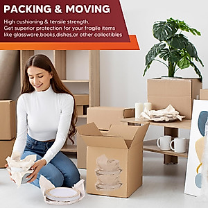 15" x 12" Packing Paper Sheets for Moving Supplies, Newsprint Paper for Moving Boxes, Wrapping Paper for Moving, Shipping, Packaging, Small Packing Box, Dishes Glasses Box Mailers 0.88 lbs, 80 Sheets