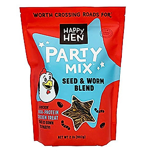 Happy Hen Treats Party Mix Seed And Mealworm, 2 Lb