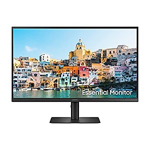 SAMSUNG S40A Series 27-Inch FHD 1080p Computer Monitor, 75Hz, IPS Panel, HDMI, DisplayPort, USB-C, Height Adjustable Stand, 3 Yr WRNTY (LS27A400UJNXZA),Black