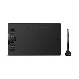 Drawing Tablet HUION HS610 Graphic Tablet with Battery-Free Stylus 8192 Pen Pressure Tilt Function, 10x6.25 Inches Digital Tablet for Animation & Design, Compatible with Windows/Mac/Android