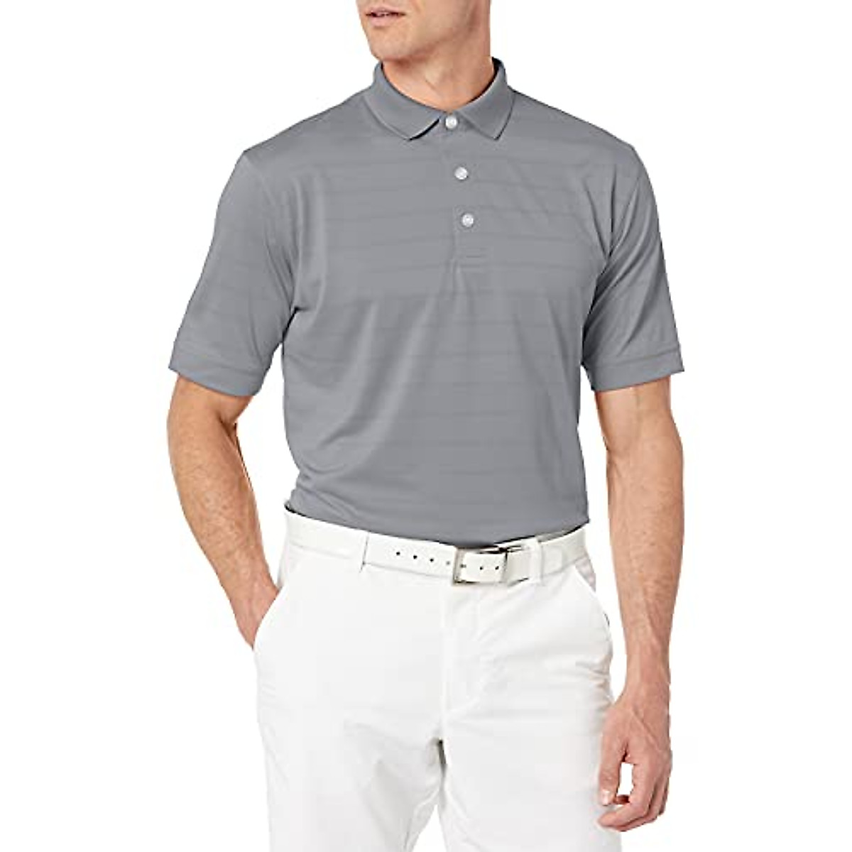 Callaway Men's Basic Short Sleeve Opti-Vent Open Mesh Polo Golf Shirt, Quiet Shade , Large