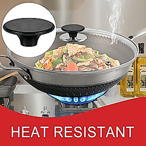 Dutch Oven Knob for Le Creuset Knob Replacement bakelite knobs Replacement Pot Lid Handle Compatible Aldi, Lodge and Other Enameled Dutch Oven, Black, Black