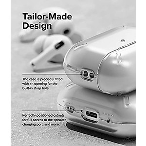 Ringke Layered Case [Scratch Resistance] Compatible with AirPods Pro 2 Case, Shockproof Cover with Carabiner Designed for AirPods Pro 2nd Generation - Matte Clear