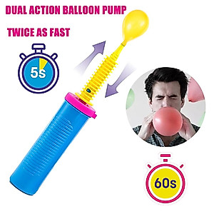 Balloon Pump Hand Held Two-Way Dual Action -Balloon Inflator Pump -Air Pump for Balloons