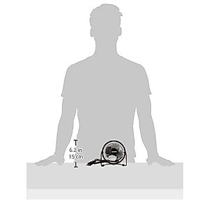 Optimus F-4040BK 4" Personal Metal Fan - Black