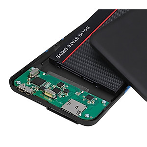 Siig JU-SA0S12-S1 USB 3.0 to SATA Hard Drive with SD Reader, Storage Enclosure, SATA 6Gb/S, USB 3.0, Black/Blue