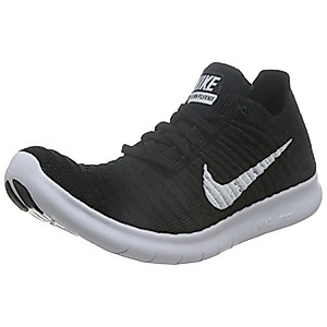 Nike Women's Free Running Motion Flyknit Shoes, Black/White - 9.5 B(M) US
