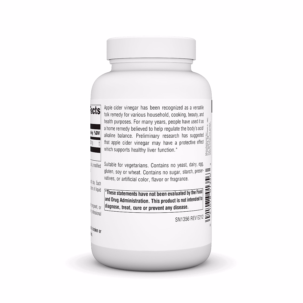 Source Naturals Apple Cider Vinegar 500mg Dietary Supplement - 180 Tablets