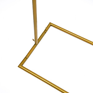 LyeXD 3.28 * 6.56FT Gold Rectangle Wedding Arch Backdrop Stand, Metal Arch Stand Wedding Arches Stand for Ceremony, Garden Floral Square Arch Frame Background for Wedding Party Decor