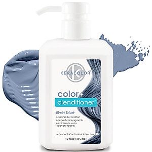 Keracolor Clenditioner SILVER BLUE Hair Dye - Semi Permanent Hair Color Depositing Conditioner, Cruelty-free, 12 Fl. Oz.