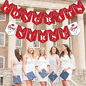MZ.ogm Congrats Nurse Banner Congratulations Nurse Banner Nurse Graduation Decorations Nursing School Graduation Party Decorations RN Graduation Party Decorations