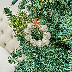 Beachcombers Sand Dollar Wreath Ornament White