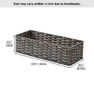 GRANNY SAYS 2-Pack Wicker Baskets with Handles for Storage, Set of 2, 17"L x 13"W x 5H
