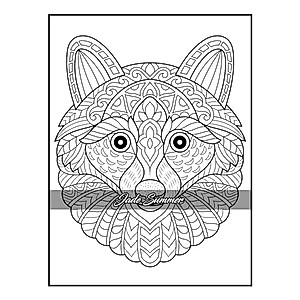 100 Animals: An Adult Coloring Book with Lions, Elephants, Owls, Horses, Dogs, Cats, and Many More!