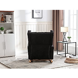 Tidyard Living Room Comfortable Rocking Chair Accent Chair，Black for Living Room, Bedroom, Balcony, Home Furniture