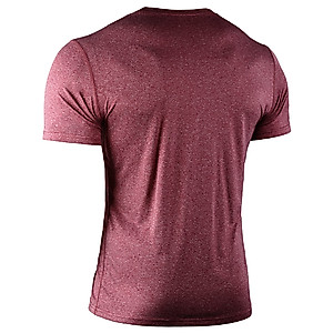 NELEUS Men's 3 Pack Dry Fit Athletic Running Shirts,506 Black/Blue/Red,M