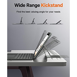 CHESONA Rugged Keyboard Case for iPad 10th Generation, Magnetic Detachable, Smart Trackpad, 15°-180° Adjustable Stand, Portrait/Landscape Dual Mode, Backlit Keyboard for iPad 10th 10.9” 2022, Gray