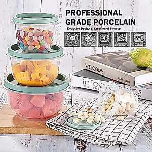 COKUMA 10PCS Bowl Set, Prep Bowls with Lids (5 Bowls and 5 Lids), Reusable, Microwaveable, Durable, BPA-Free, Freezer and Dishwasher Safe Meal Prep Food Storage Containers