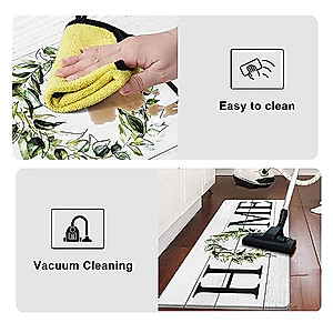 KIMODE Farmhouse Kitchen Runner Rug,17.3" x 59" Anti Fatigue Kitchen Mats for Floor Cushioned,Non-Skid Waterproof Comfort Thick Kitchen Floor Standing Mat for Front Sink,Laundry Room,Home