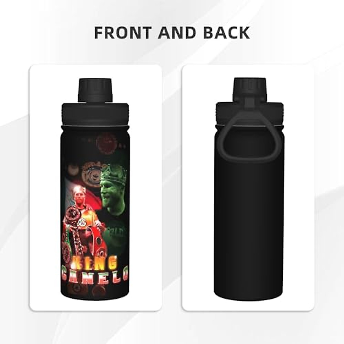 Eevikion Canelo of Alvarez Stainless Steel Insulated Tumbler Sports Water Bottle Hot and Cold Travel Cup 18oz