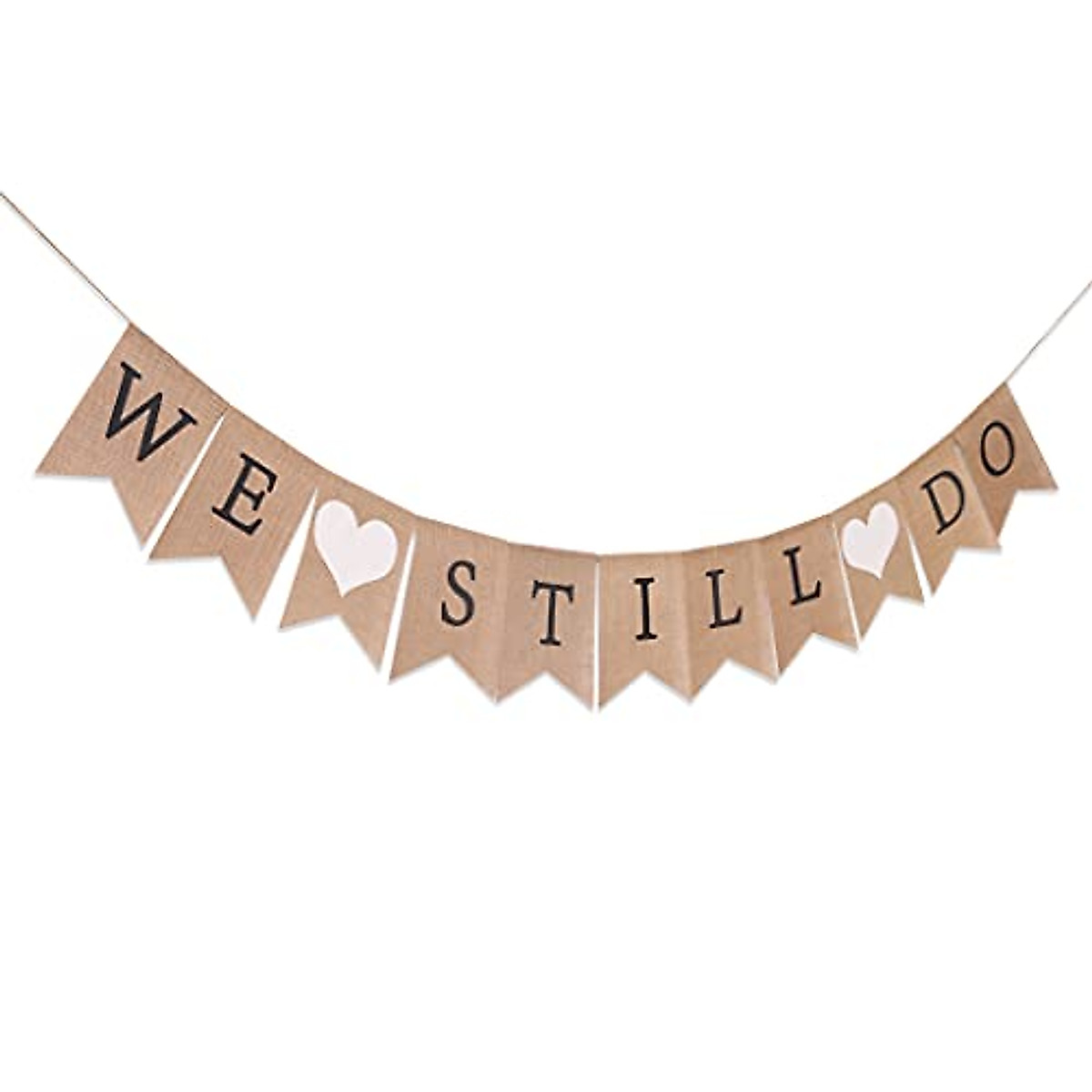 We Still Do Burlap Banner - Anniversary Party Decorations, Anniversary Banner, Wedding Anniversary Party Decorations Supplies, Photo Prop, Vow Renewal Banner