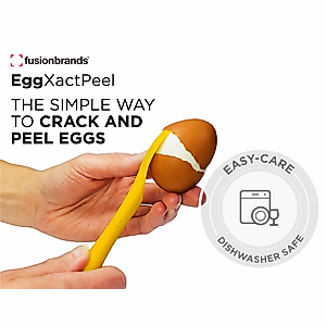 Fusionbrands Eggxactpeel Eggshell Peeler, One Size, Yellow