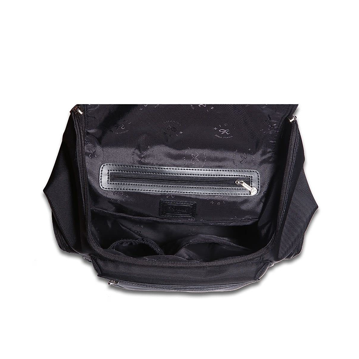 Rioni Top Loading Cambridge Travel Daypack Backpack Unisex - Signature Black