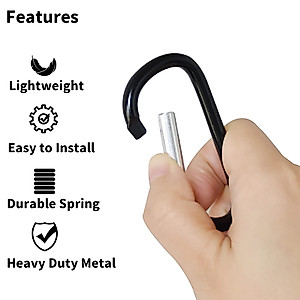 Stroller Hooks for Hanging, 2 PCS Durable Leather Style Stroller Clip Straps, Baby Stroller Hooks for Diaper Bags Grocery Shopping Bags, Mommy Hook for Stroller (Brown)