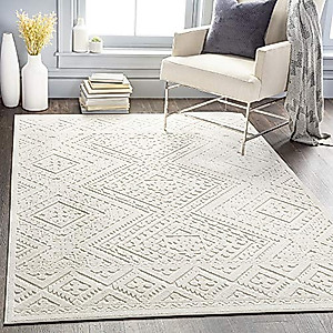 Artistic Weavers Ivor Outdoor Textured Area Rug,5'3" x 7'3",Cream