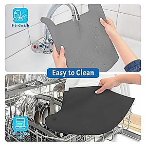 2 Pack Silicone Slow Cooker Liners Reusable Fit 6-8 Quarts Crockpot Leakproof & Easy Clean Bags Liners for Oval or Round Pot (Black+Gray)