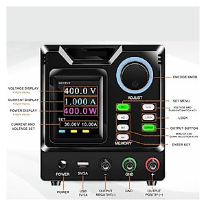 400V 800V 600V 1000V 4Digits DC Adjustable Programmable Switching Power Supply 30V 10A 200V(1000V 1A-RS232,110V)