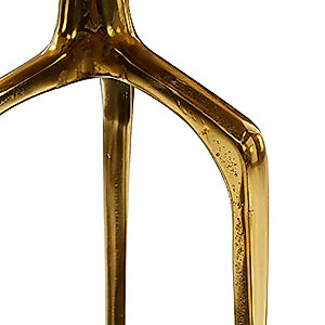 Deco 79 Aluminum Round Accent Table with 3 Tripod Legs, 16" x 16" x 25", Gold