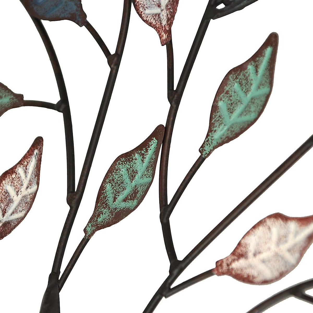 36-inch Tri-Tone Leaves Birds in Branches Metal Tree Wall Décor - Unique Artistic Design for Indoor and Outdoor Use, Easy Installation, Durable Construction, Stunning Tri-Tone Finish