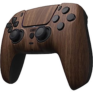 Custom Controllerzz Wireless Controller Compatible with PS5 - Multiple Designs Available (PS5 Wood)