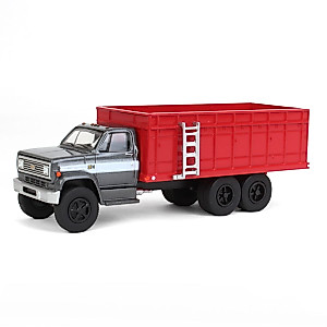 Greenlight 1/64 1983 C70 Tandem Grain Truck w/Gray Cab & Red Bed