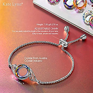 Kate Lynn Phoenix Bracelets Crystal Bracelet for Women Birthday Gifts for Women Lucky Bracelet for Girls Unique Jewelry for Women Wife Girlfriend Mom Grandma Daughter Best Friend