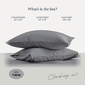 BELADOR Silky Soft Sheet Set - Luxury 4 Piece, for Twin Size Bed, Secure-Fit Deep Pocket Sheets with Elastic, Breathable Hotel Sheets and Pillowcase Set, Wrinkle Free Oeko-Tex Sheets