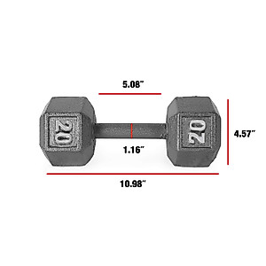 CAP Barbell Solid Hex Single Dumbbell (20-Pound)