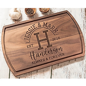 Personalized Mr and Mrs Cutting Board Wedding Gift for Couple Custom Cutting Board Housewarming Gifts