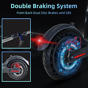 Evdekoru Adult Electric Scooter - 350W Motor Foldable Kick Scooter Up to 19MPH & 19-21Miles Range Sport Scooter, 8.5" Vacuum Tires Disc Braking Fast Electric Scooter for Adult Teens Commuter with App