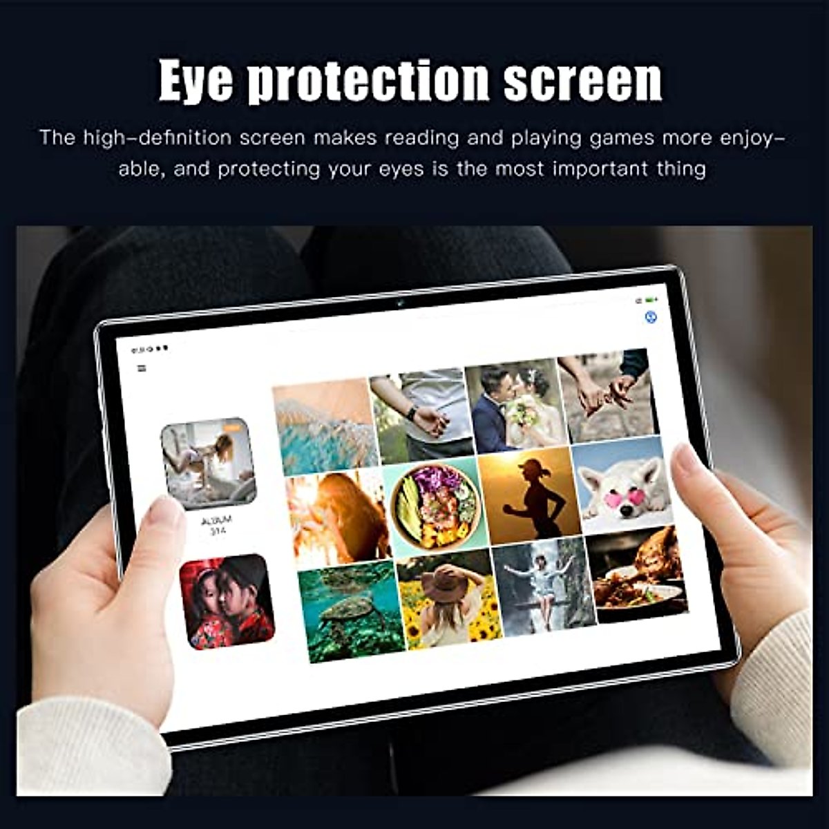 LBEC Tablet, Octa Core CPU Tablet Computer 128GB Expandable Dual WiFi IPS HD Display Double Camera 100240V for Work (US Plug)