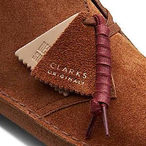 Clarks Men's Desert Boot Chukka Boot, Ginger Hairy Suede, 9.5