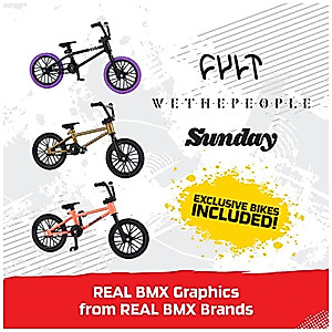 TECH DECK, BMX Finger Bike 3-Pack, Collectible and Customizable Mini BMX Bicycle Toys for Collectors, Kids Toys Ages 6 and Up (Amazon Exclusive)